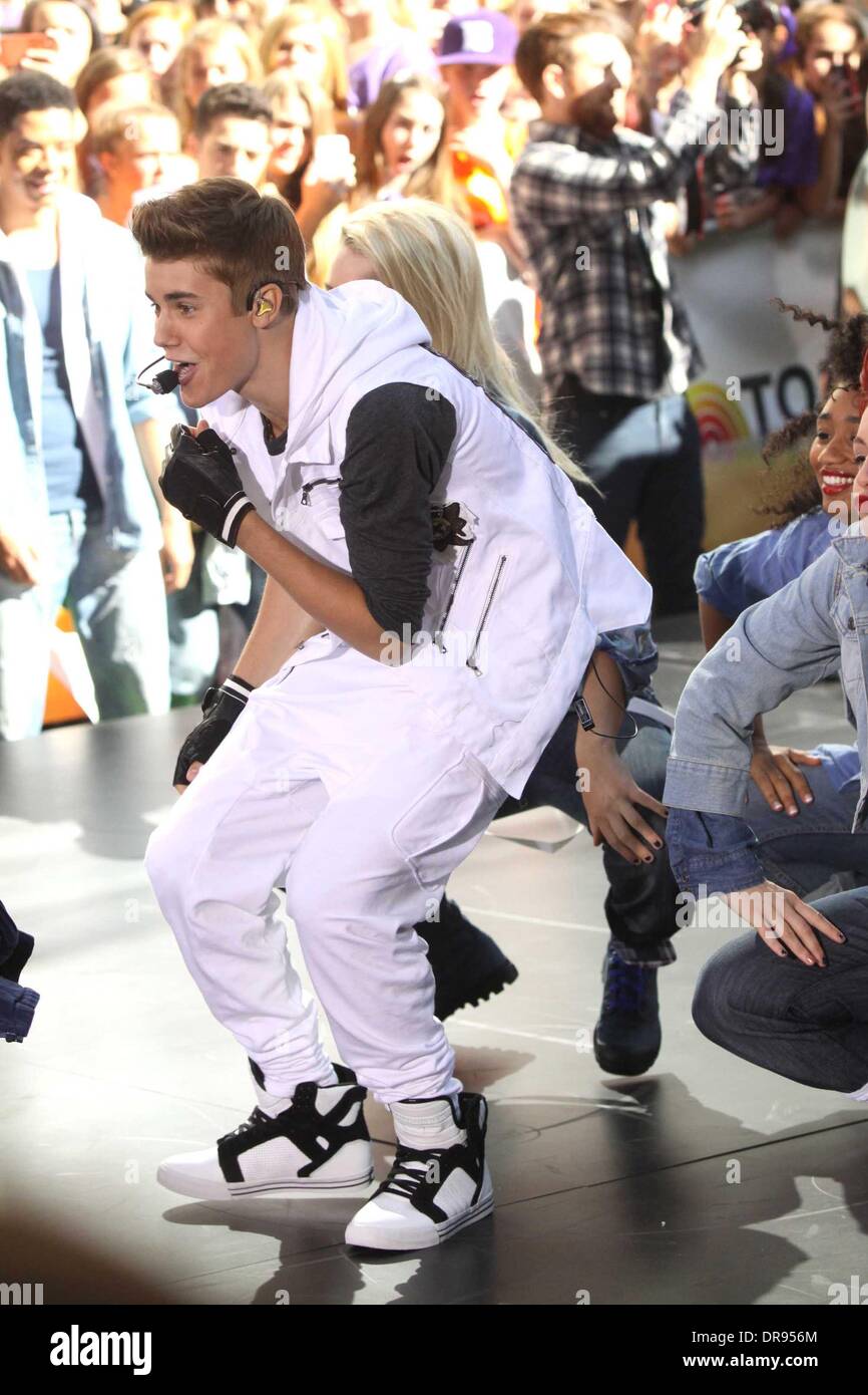 Justin Bieber performs live at Rockefeller Center as part of the 'Today ...