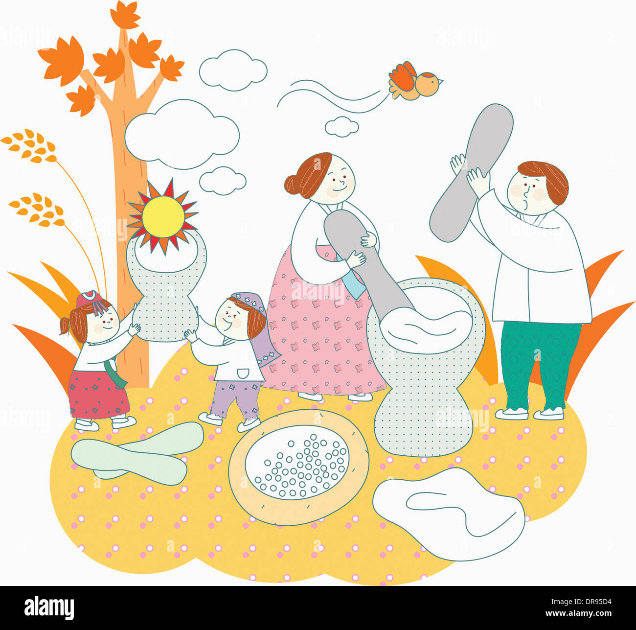 Family chuseok korea traditional holiday hi-res stock photography and ...