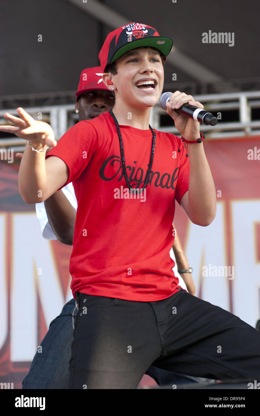 Austin Mahone B96 Pepsi Summerbash Held At Toyota Park Chicago