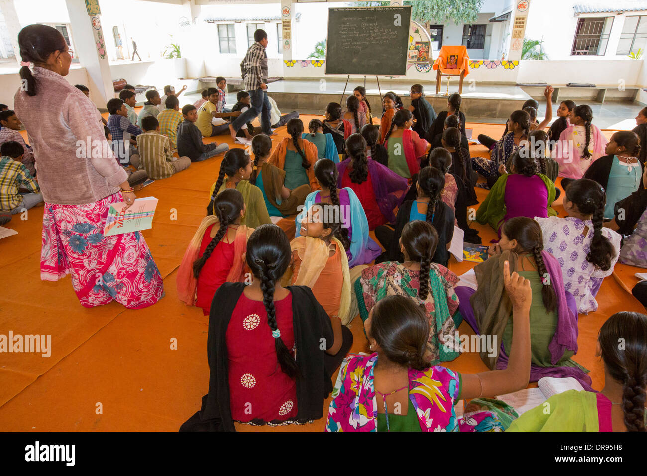 The girls secondary school at the Muni Seva Ashram in Goraj, near ...