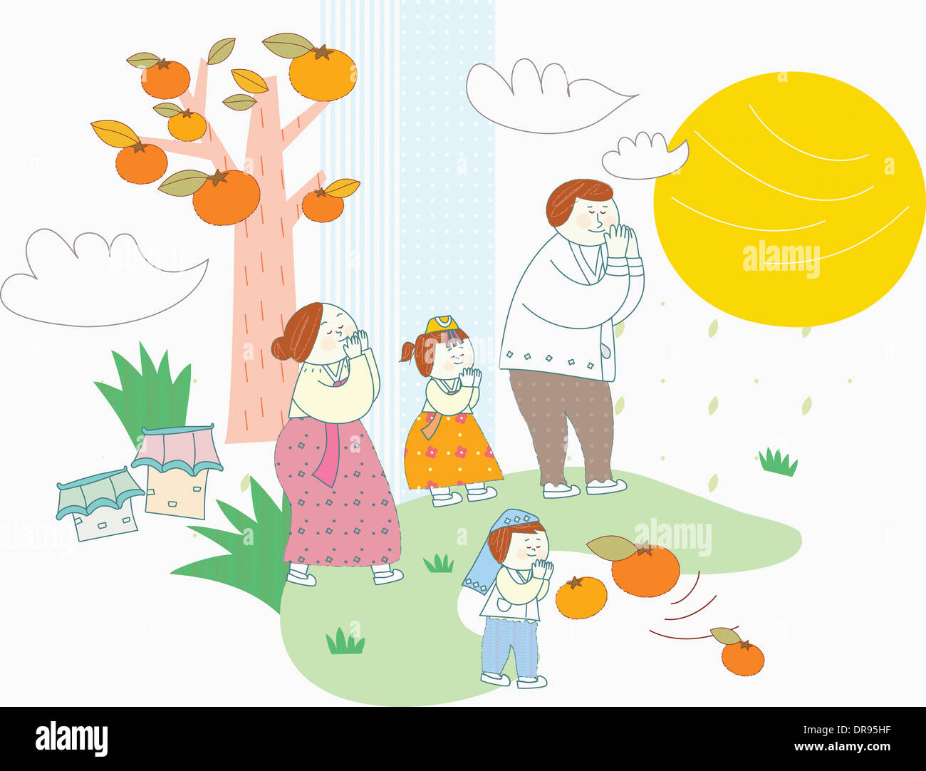 Family chuseok korea traditional holiday hi-res stock photography and ...