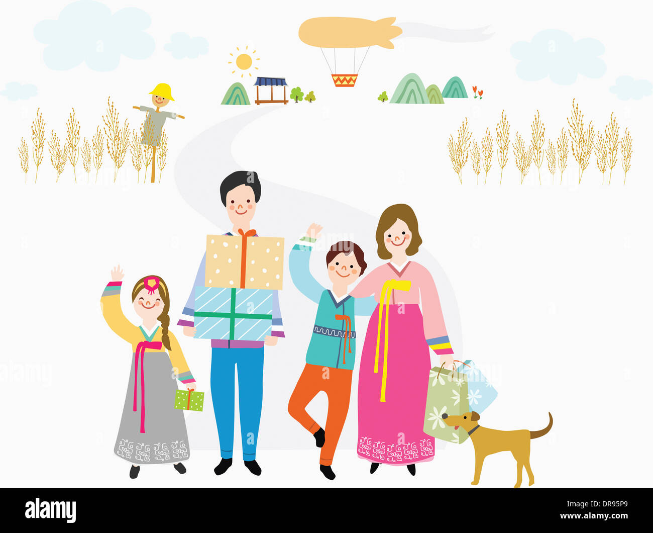 Chuseok scarecrow hi-res stock photography and images - Alamy