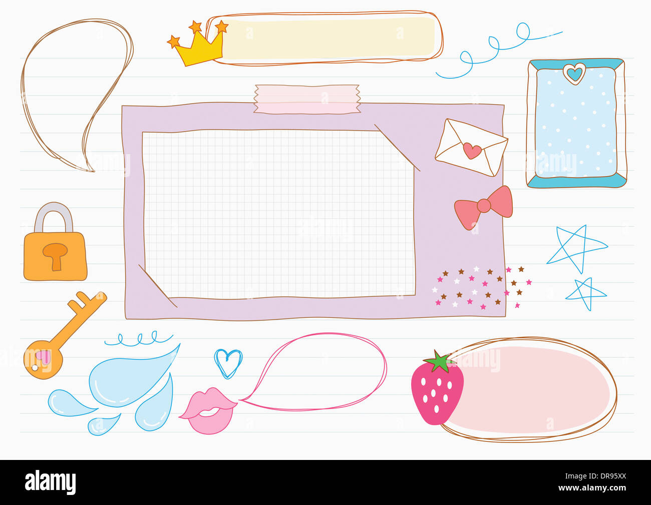 illustration of memo templates Stock Photo - Alamy