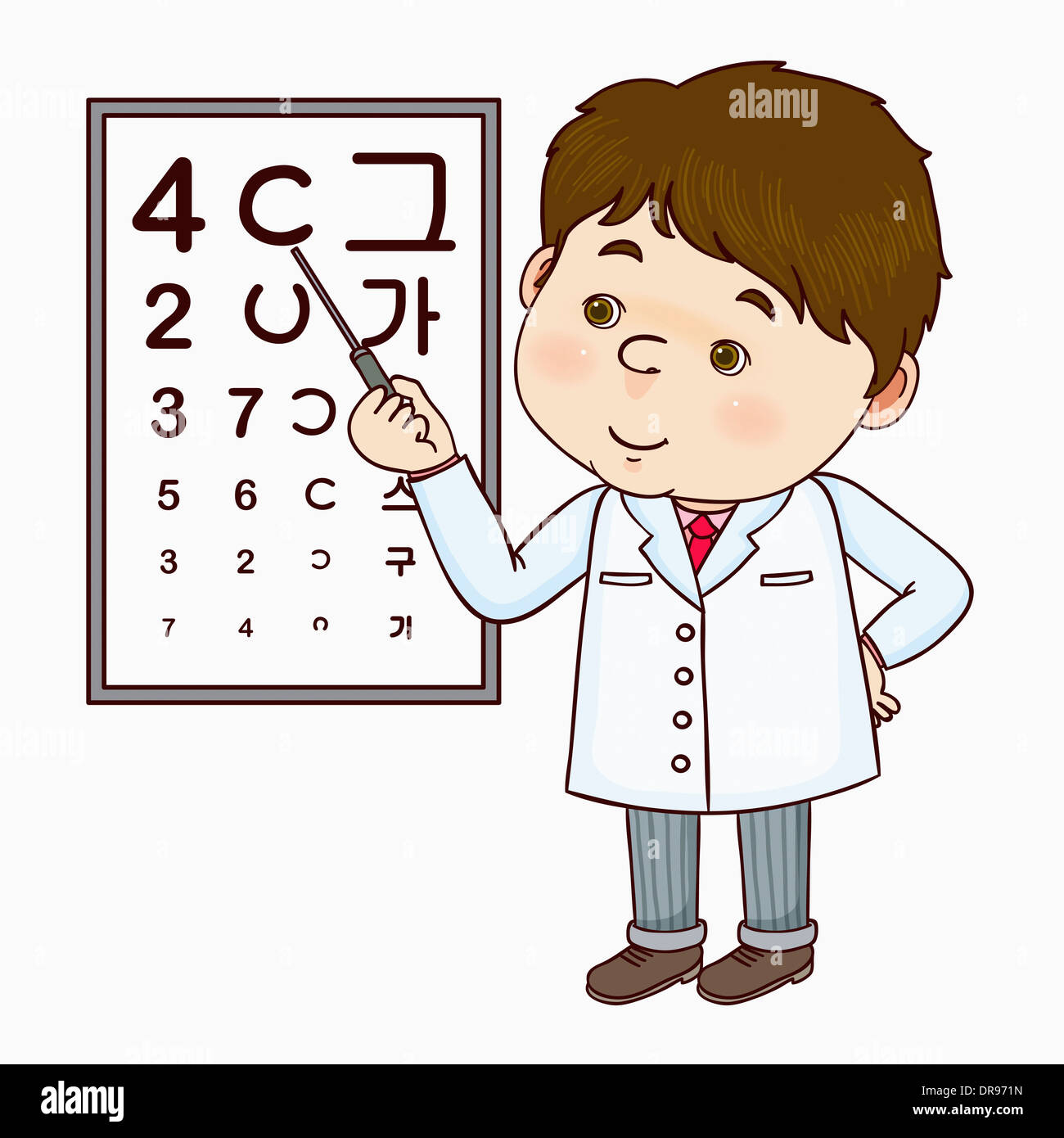 illustration of an eye doctor Stock Photo - Alamy