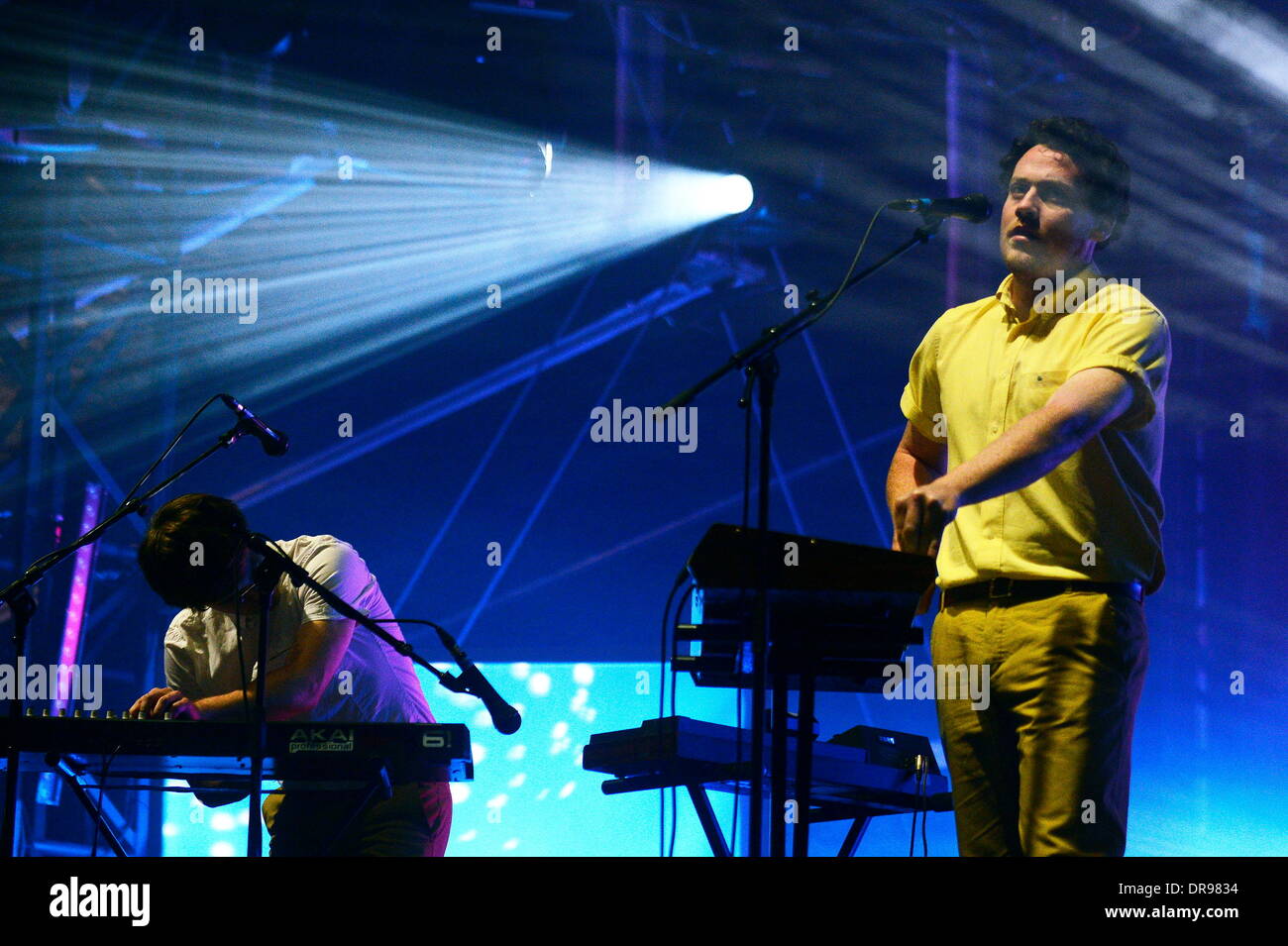 English band Metronomy live on stage during the annual Paris Solidays ...