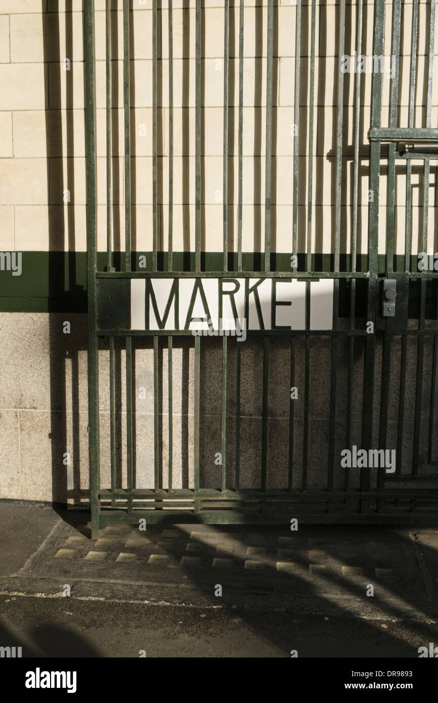 Detail of entrance gate to Borough Market London UK Stock Photo - Alamy