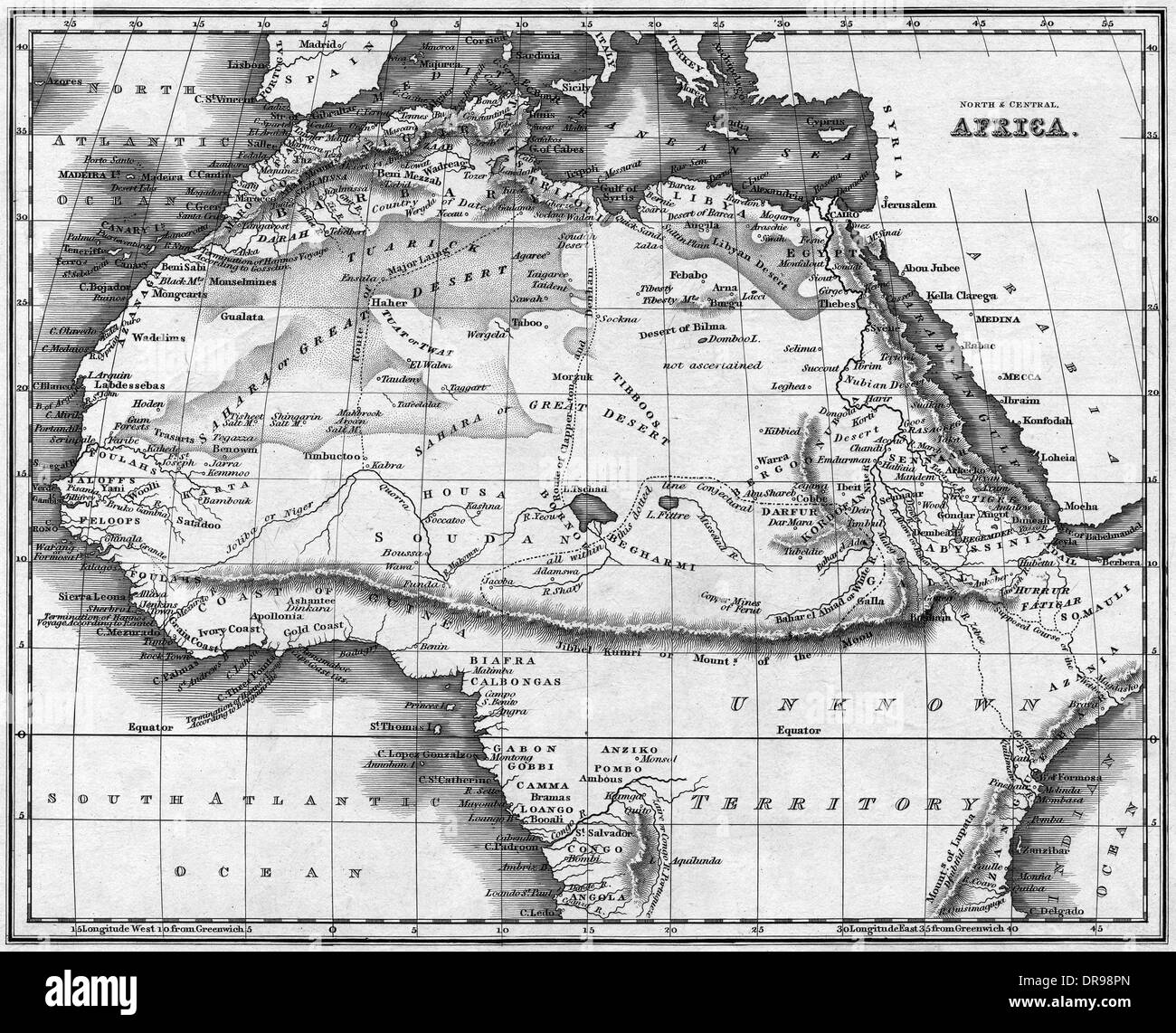 Map of north africa hi-res stock photography and images - Alamy