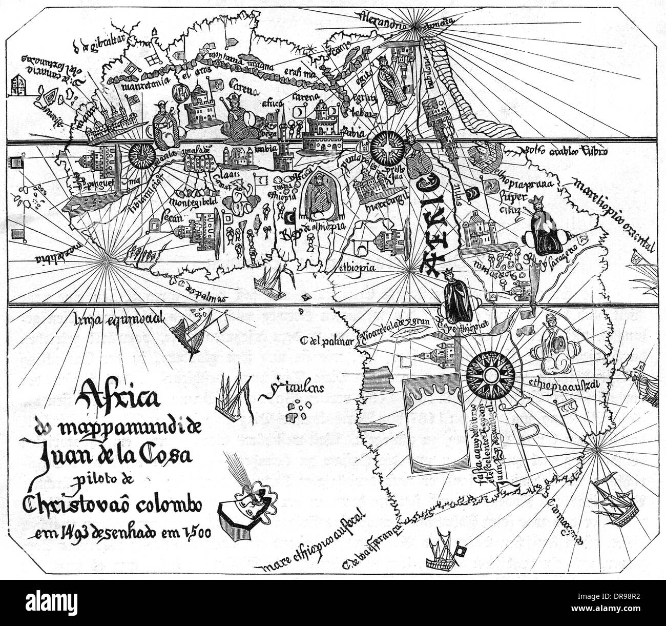 Africa map Black and White Stock Photos & Images - Alamy