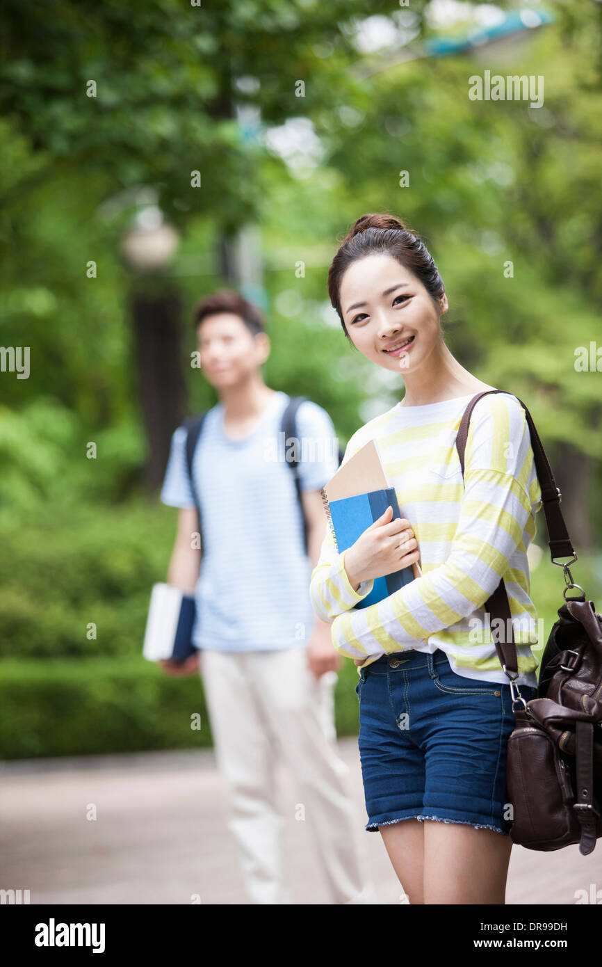 University student walking hi-res stock photography and images - Alamy