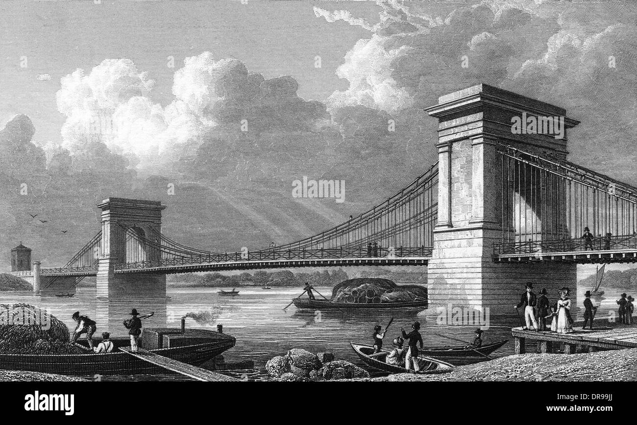 Hammersmith suspension bridge hi-res stock photography and images - Alamy