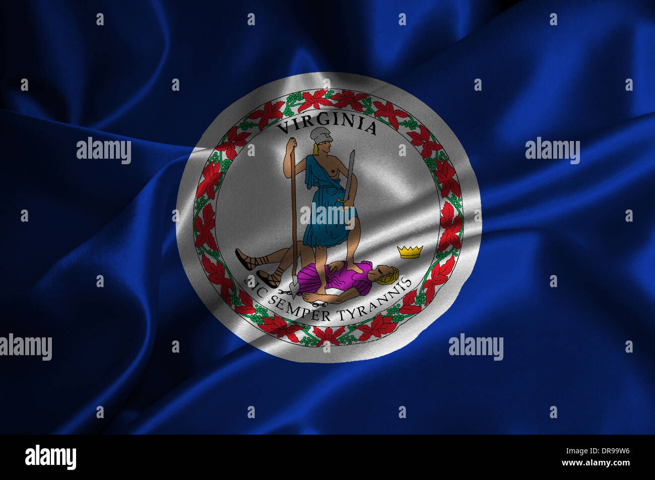 Virginia flag on satin texture Stock Photo - Alamy