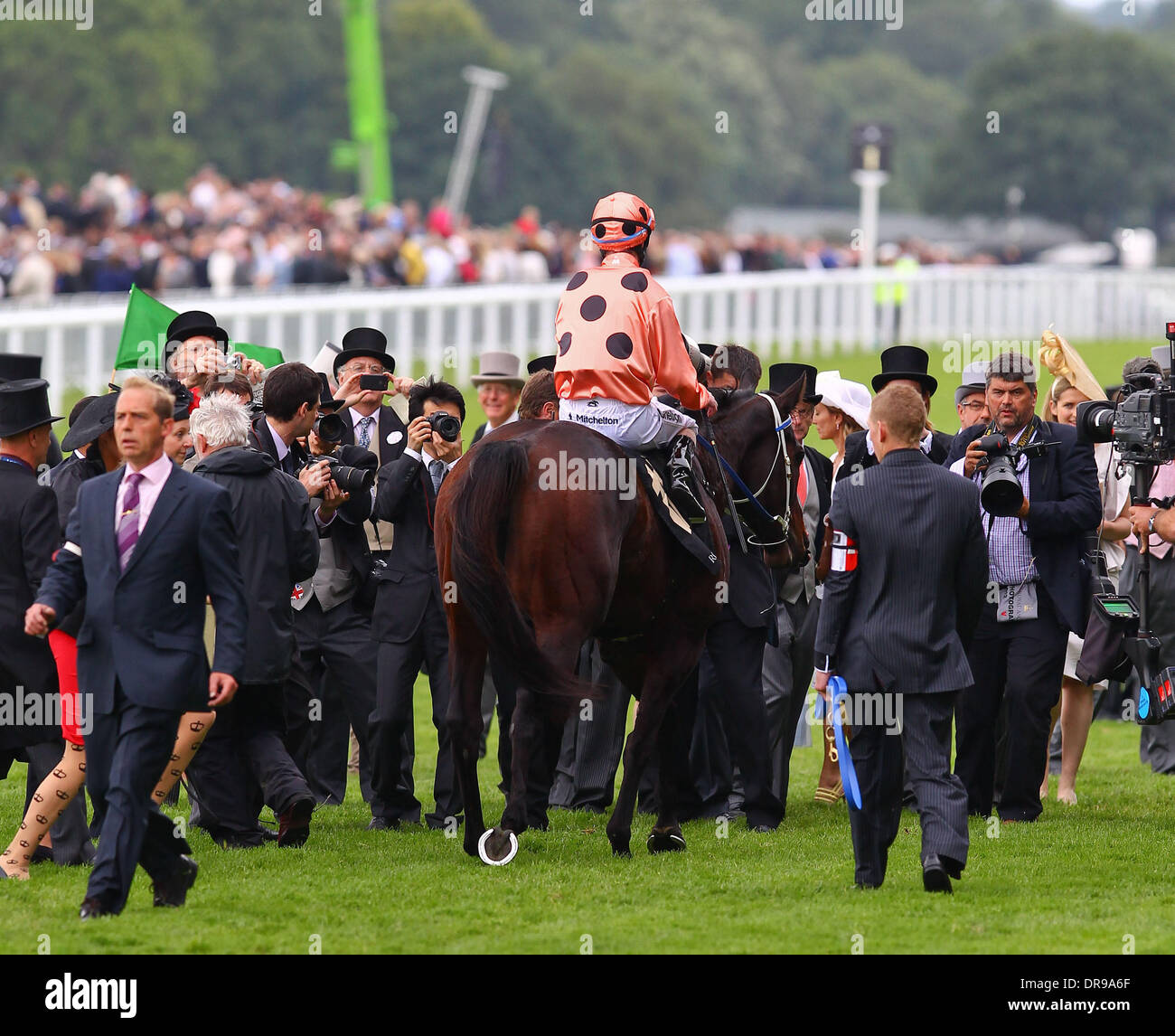 Jockey Luke Nolan who rides Black Caviar wins the Diamond Jubilee ...