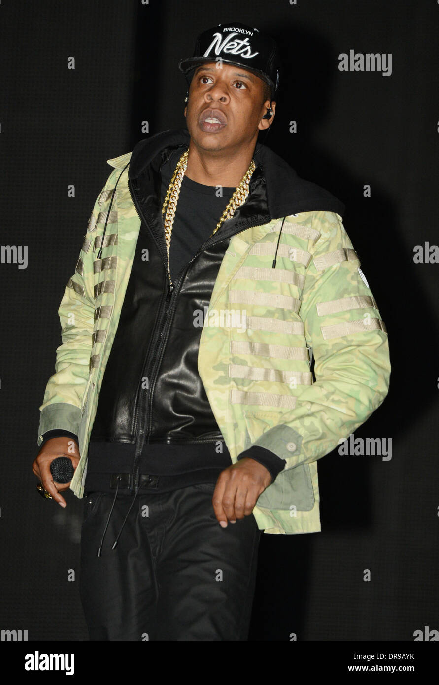 Jay-Z performing live on stage at BBC Radio 1's Hackney Weekend held at ...