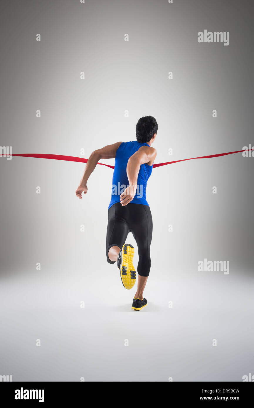 Man running back view one hi-res stock photography and images - Alamy