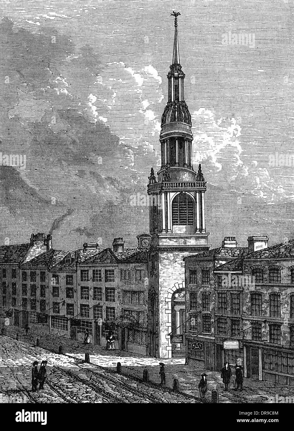 BOW CHURCH 1750 Stock Photo - Alamy