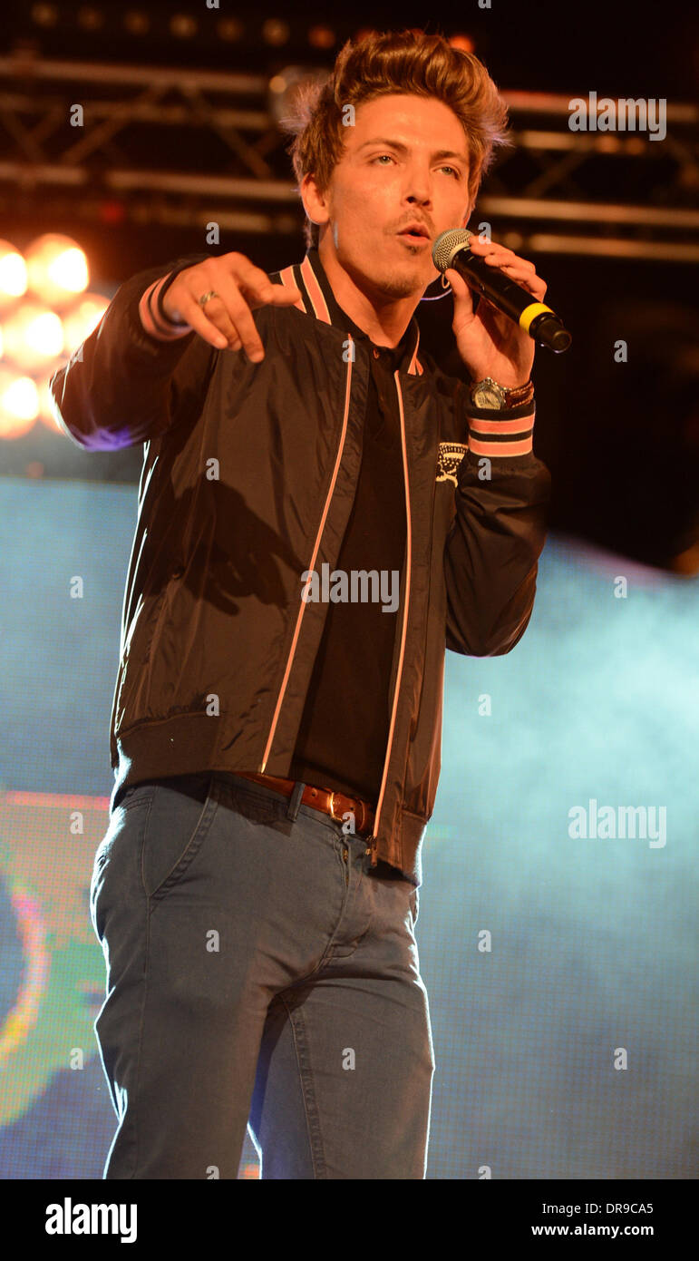 Tyler James performing live on stage at BBC Radio 1's Hackney Weekend ...