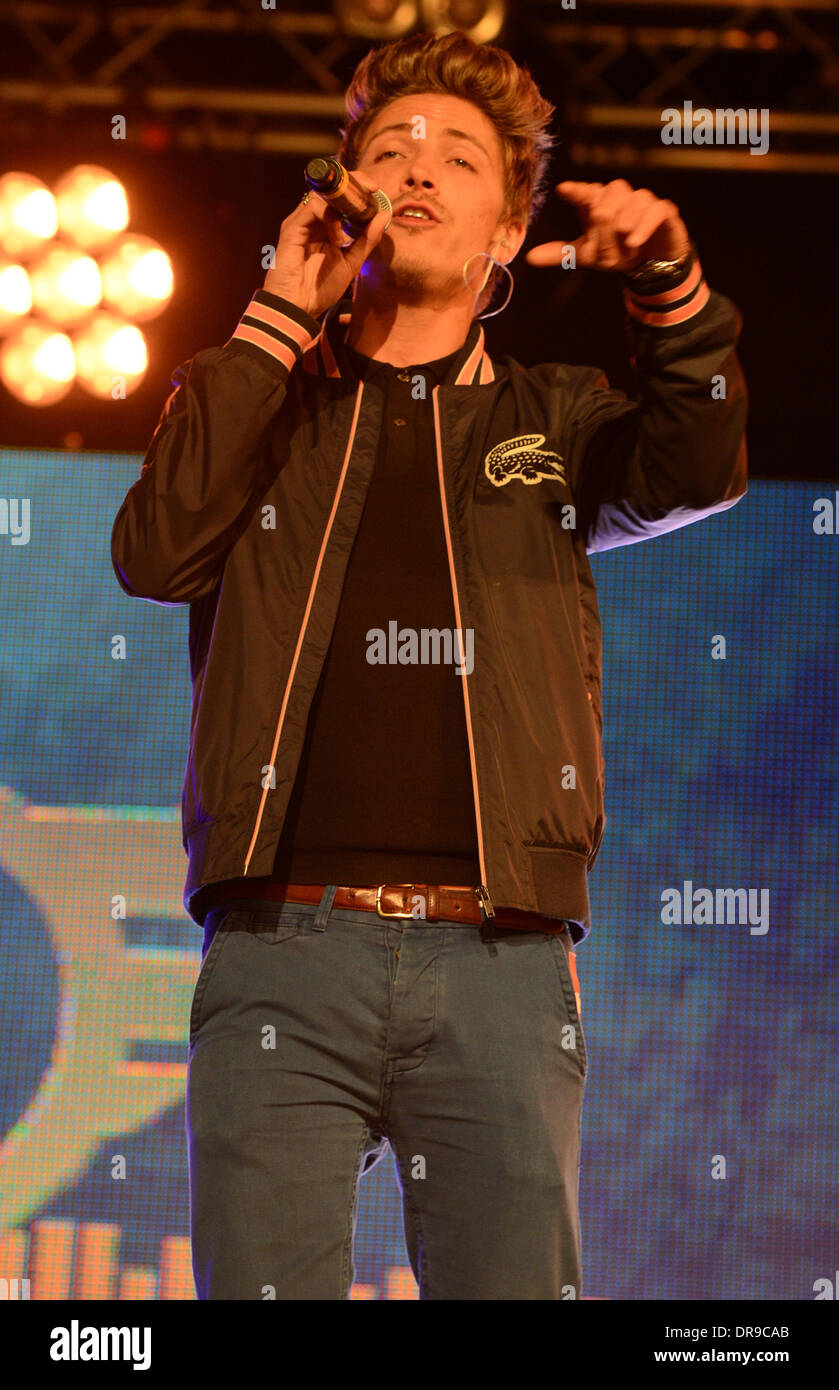 Tyler James performing live on stage at BBC Radio 1's Hackney Weekend ...