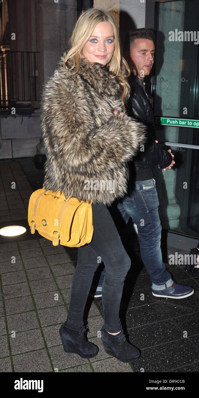 Laura Whitmore Celebrities arriving at the 02 Arena for the Westlife ...