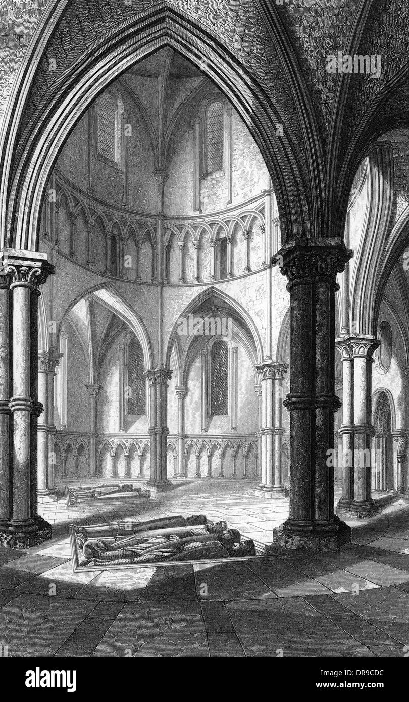 TEMPLE CHURCH INTERIOR Stock Photo - Alamy