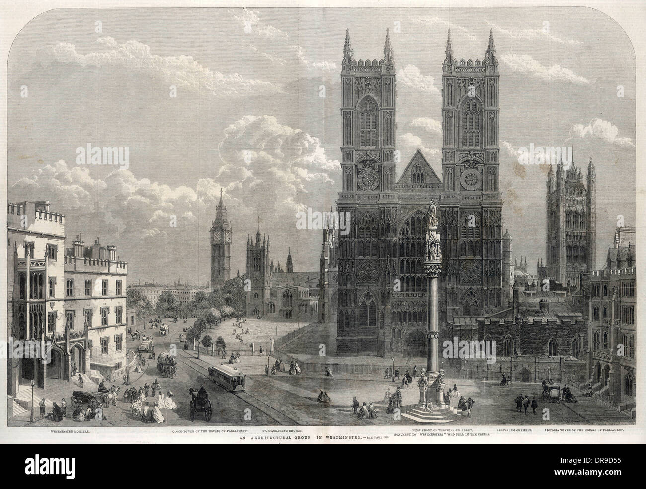 Westminster abbey in the 19th century hi-res stock photography and ...