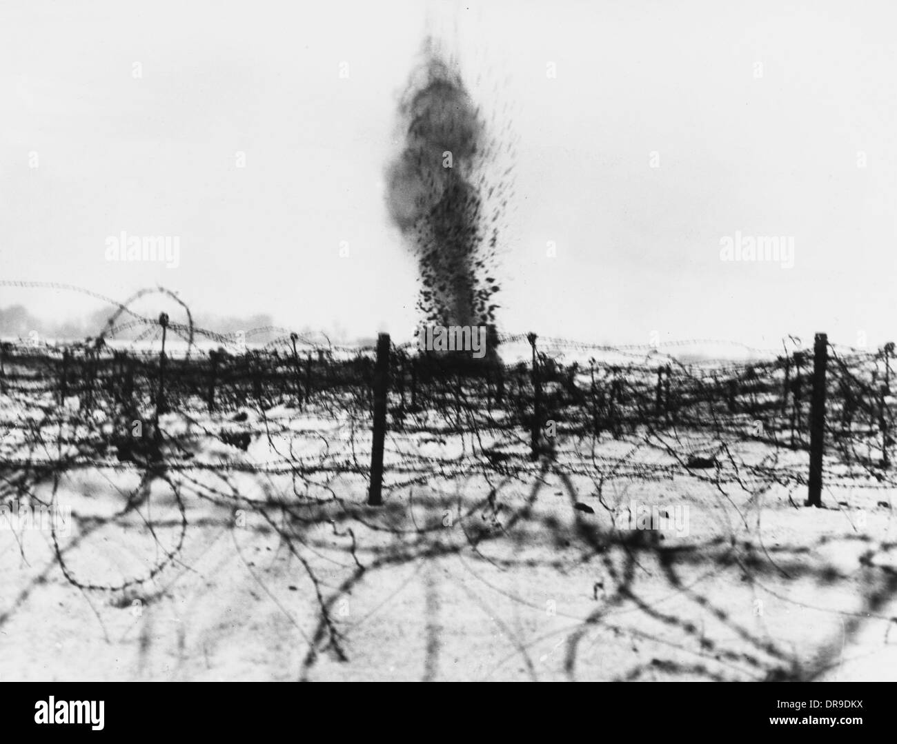 A shell explodes 1916 Stock Photo - Alamy