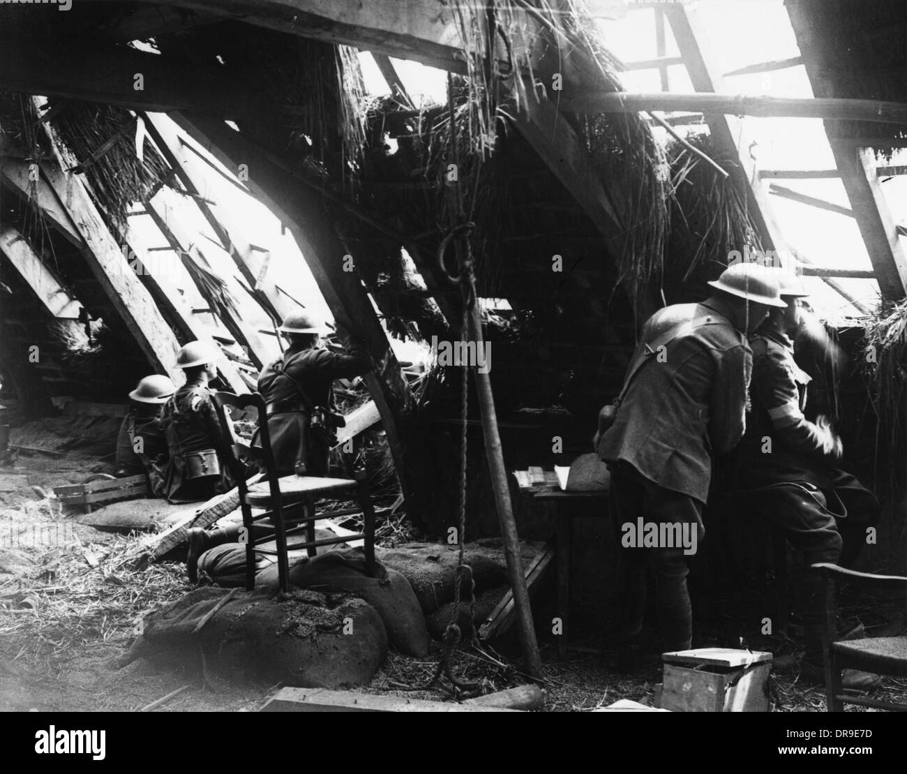 Artillery observation post on Black and White Stock Photos & Images - Alamy