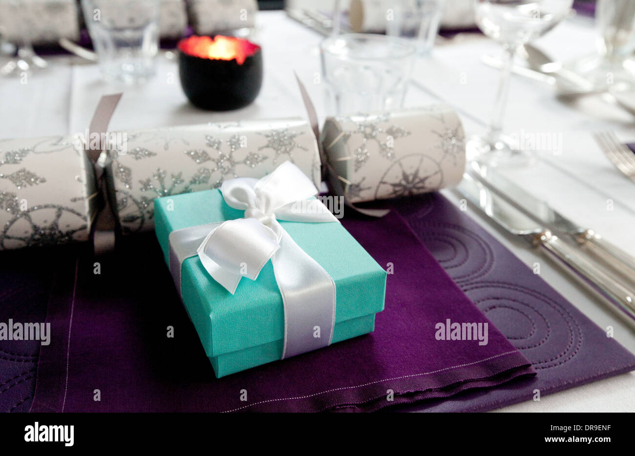 Christmas Table Present At The Christmas Table Dinner Place Setting christmas-table-present-at-the-christmas-table-dinner-place-setting