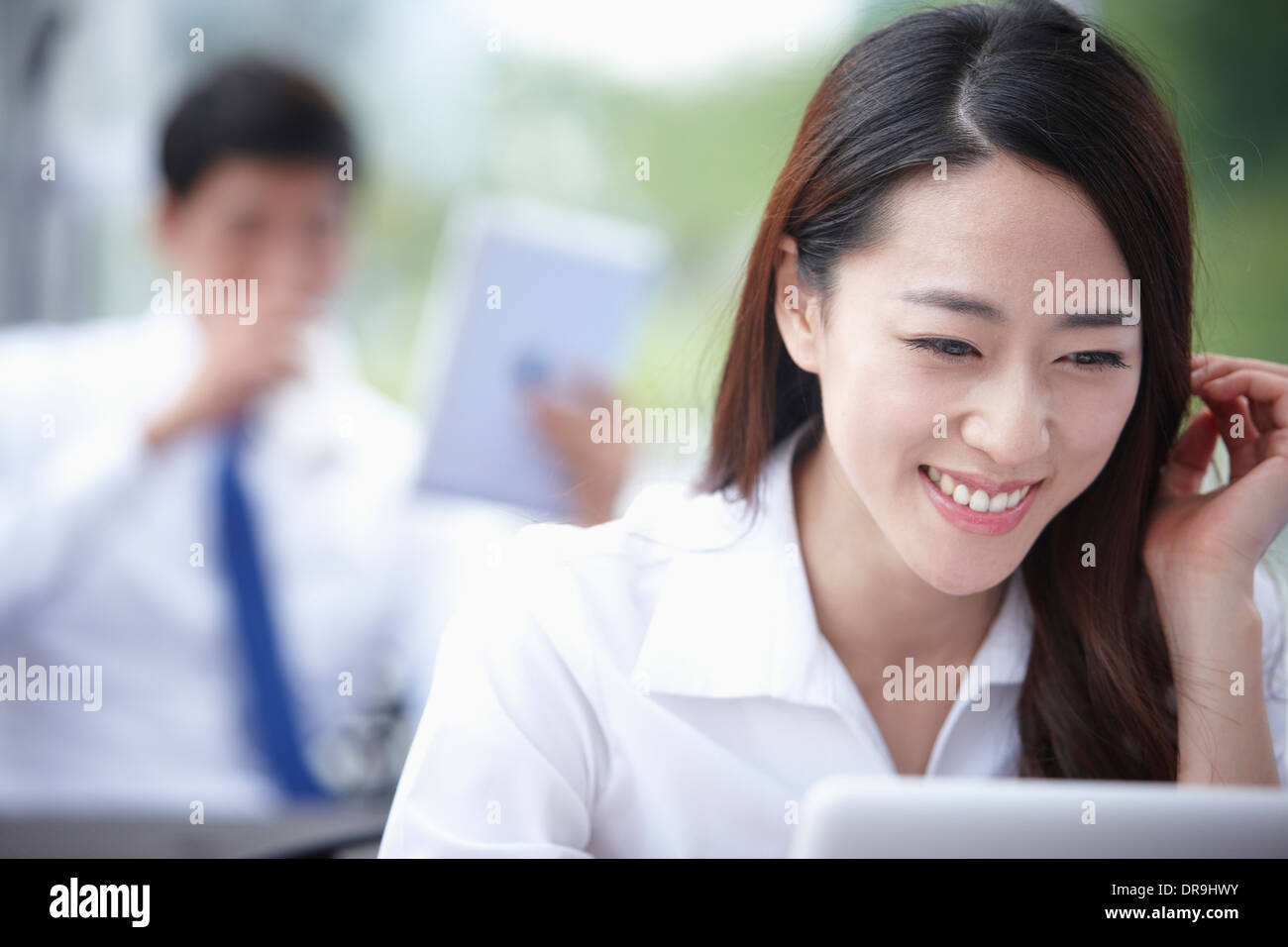 a business woman working Stock Photo - Alamy