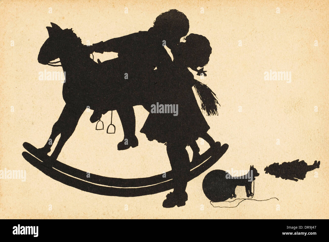 Rocking Horse Romance Stock Photo - Alamy