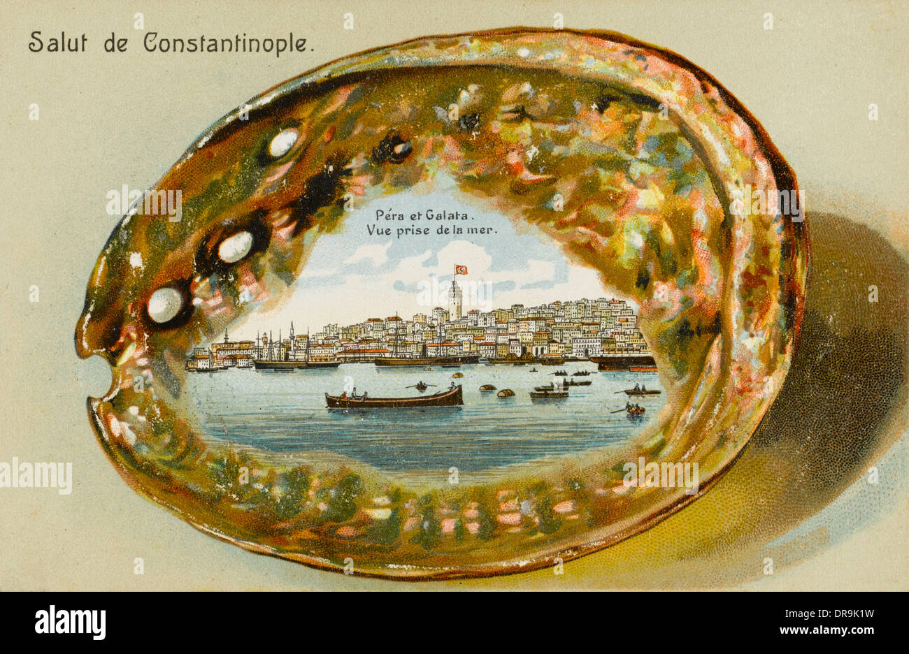 The Galata Tower and Pera District, Constantinople Stock Photo - Alamy