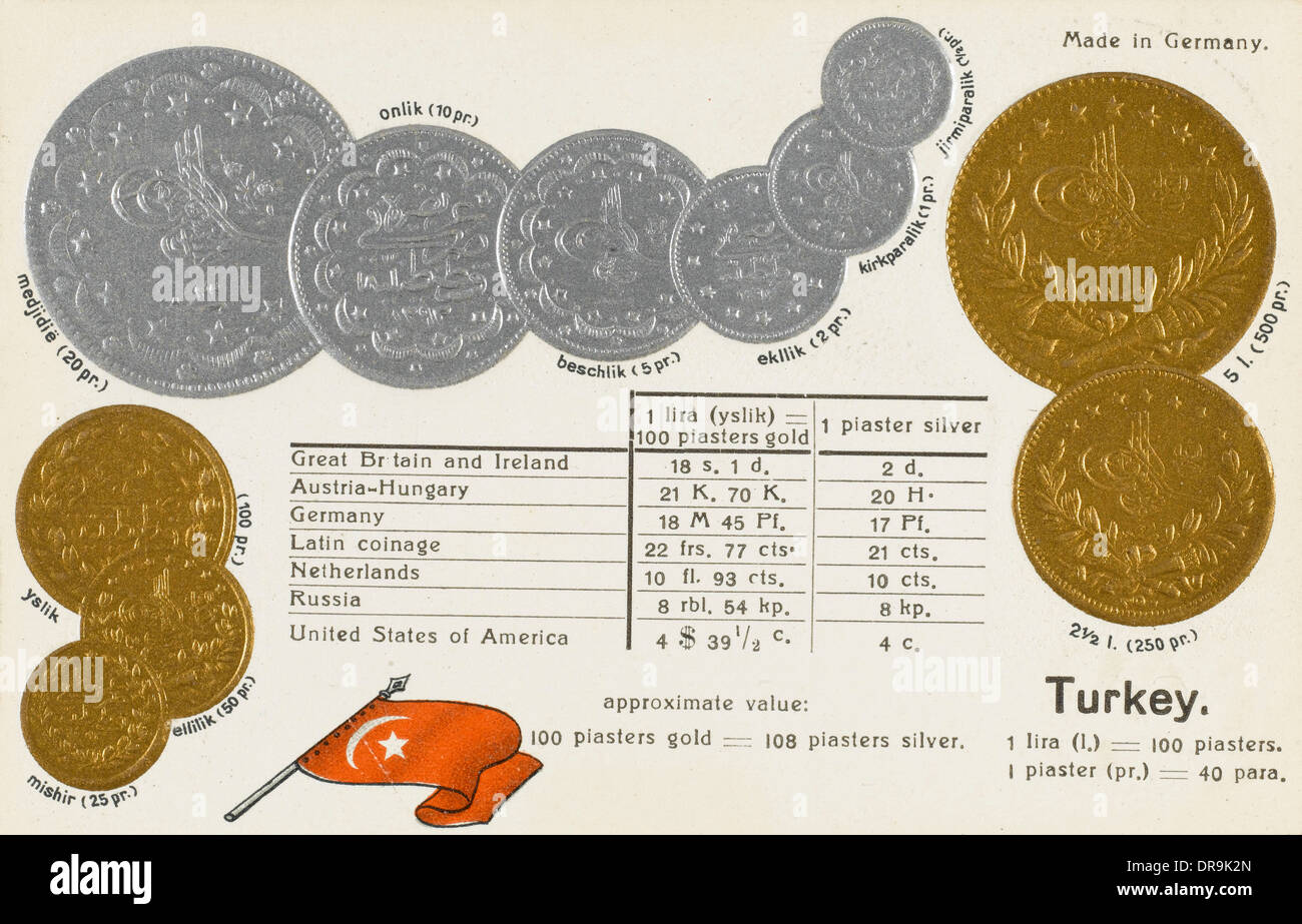 Turkish Coin Card Stock Photo - Alamy
