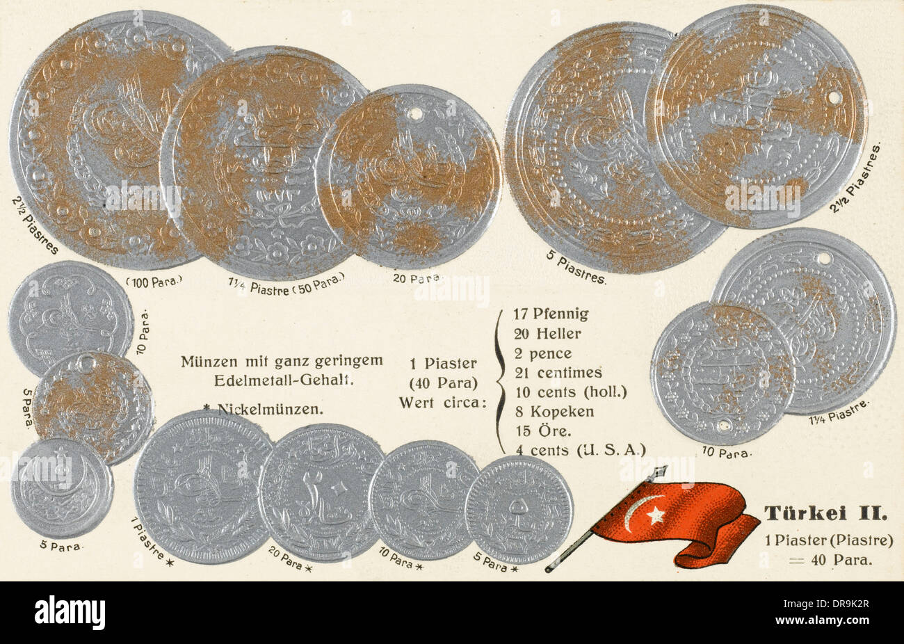 Turkish Coin Card - small denominations Stock Photo - Alamy