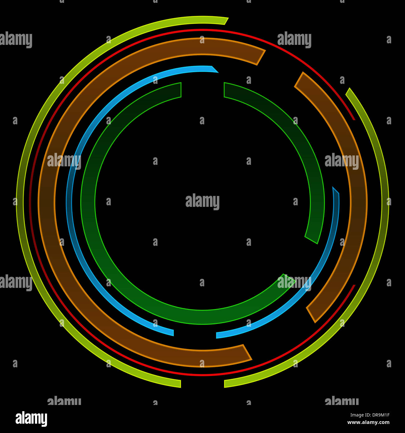 Tech Circle Black Stock Photo - Alamy