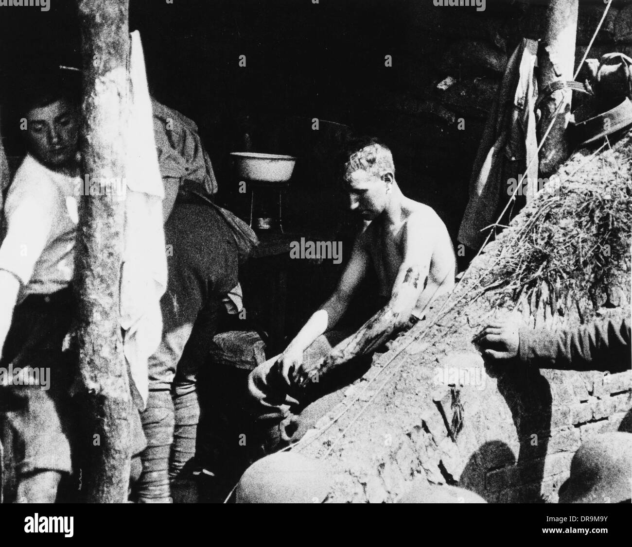 First world war dressing station Black and White Stock Photos & Images ...