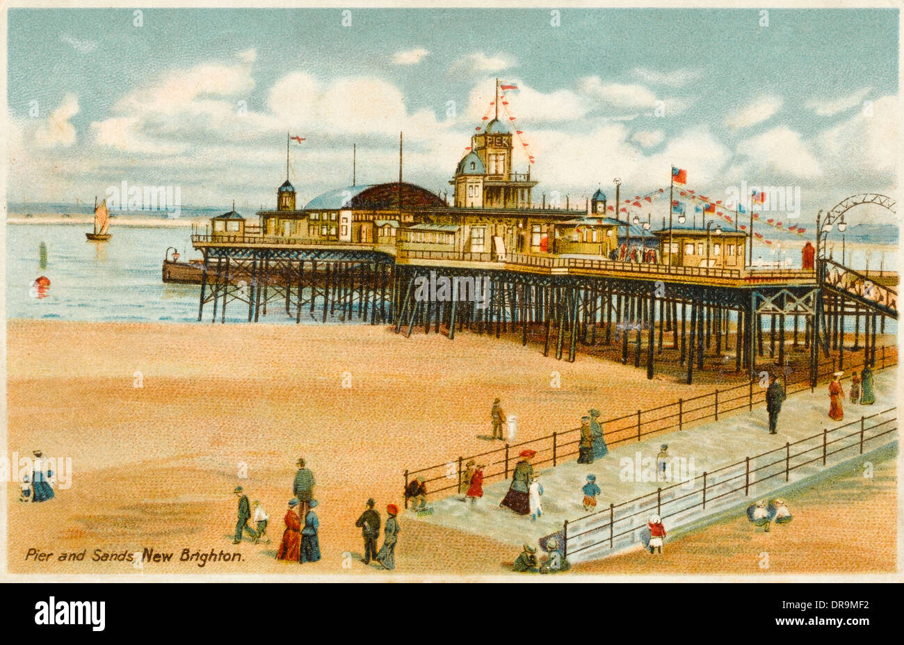 Pier and beach - New Brighton Stock Photo - Alamy