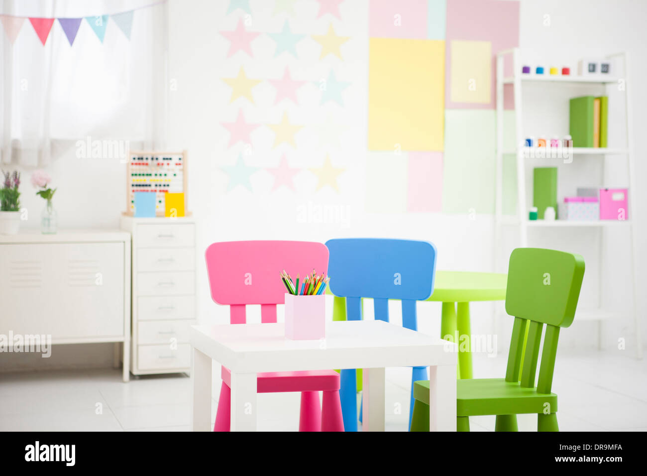 Kids chairs hi-res stock photography and images - Alamy