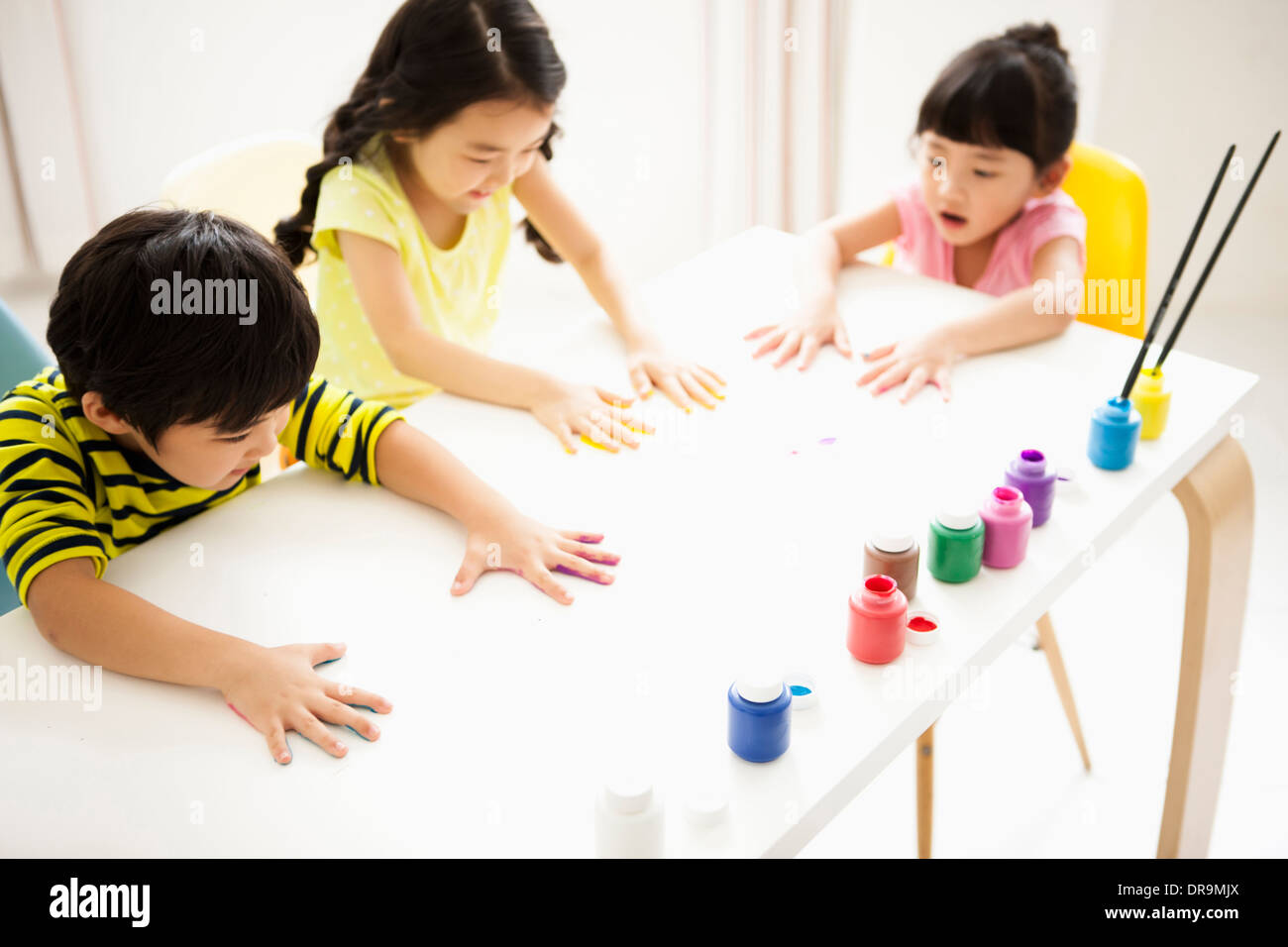 Child finger colors hi-res stock photography and images - Alamy