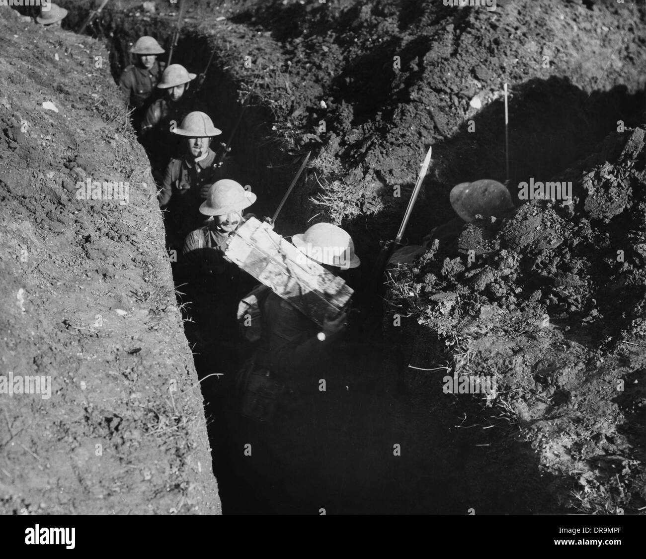 Communication trench 1916 Stock Photo - Alamy