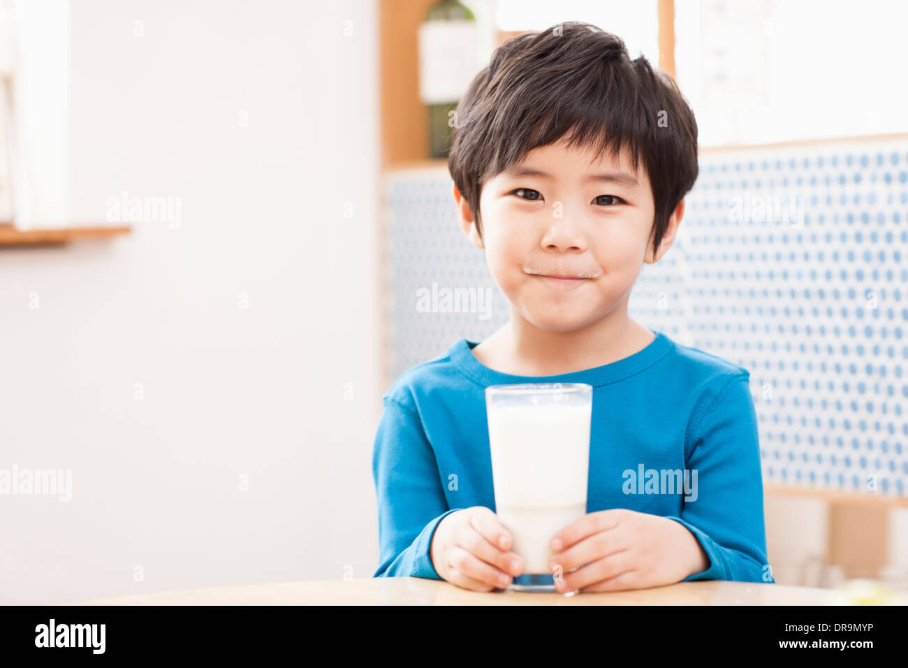 a boy drinking milk Stock Photo - Alamy