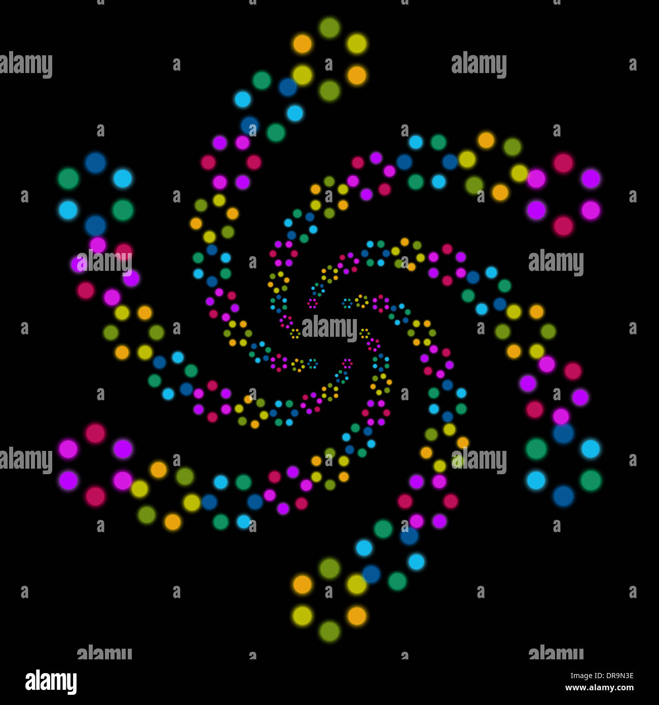 Black Background with Colourful Elements Stock Photo - Alamy