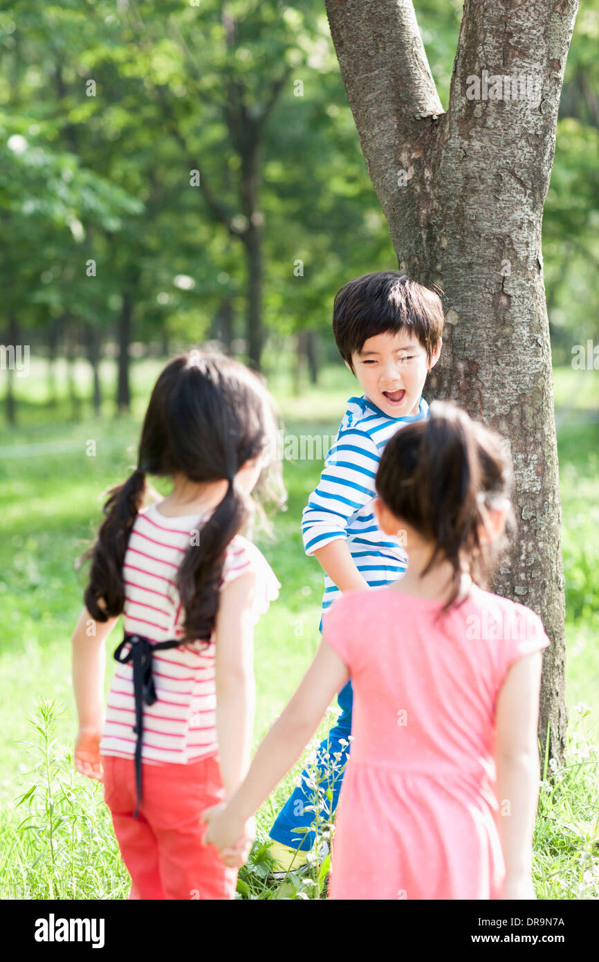 kids playing in the nature Stock Photo - Alamy
