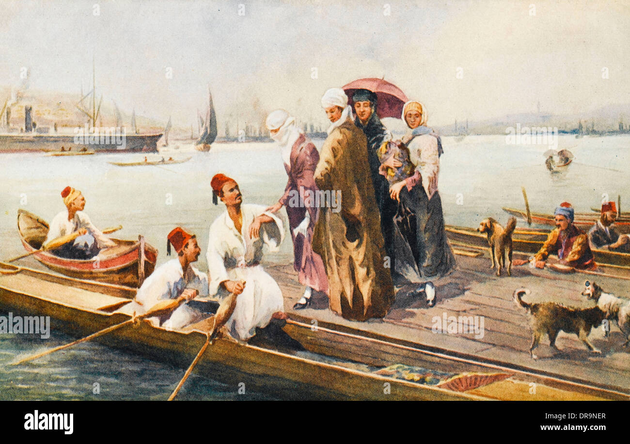 Jetty scene on the Golden Horn Stock Photo - Alamy