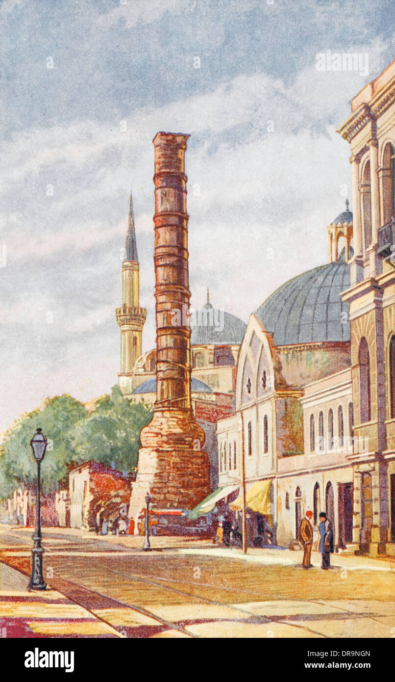 Constantinople - The Burnt Column Stock Photo - Alamy