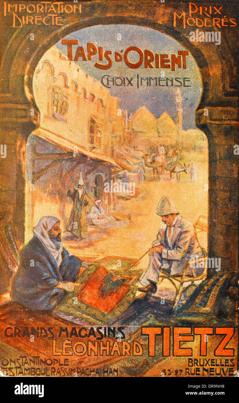 Advertising Card for rug importer Stock Photo - Alamy