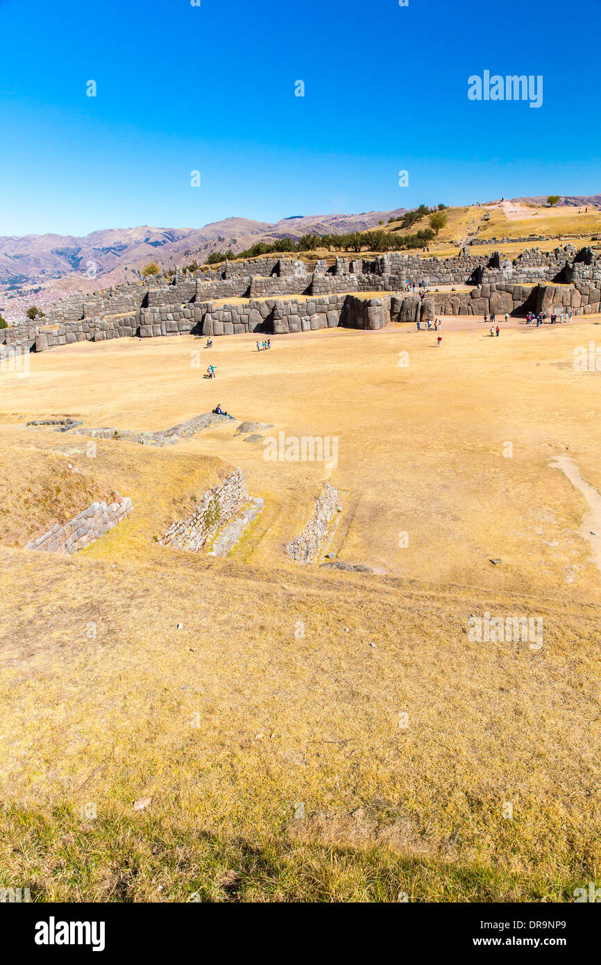 Inca Wall in SAQSAYWAMAN Peru South America. Example of polygonal ...