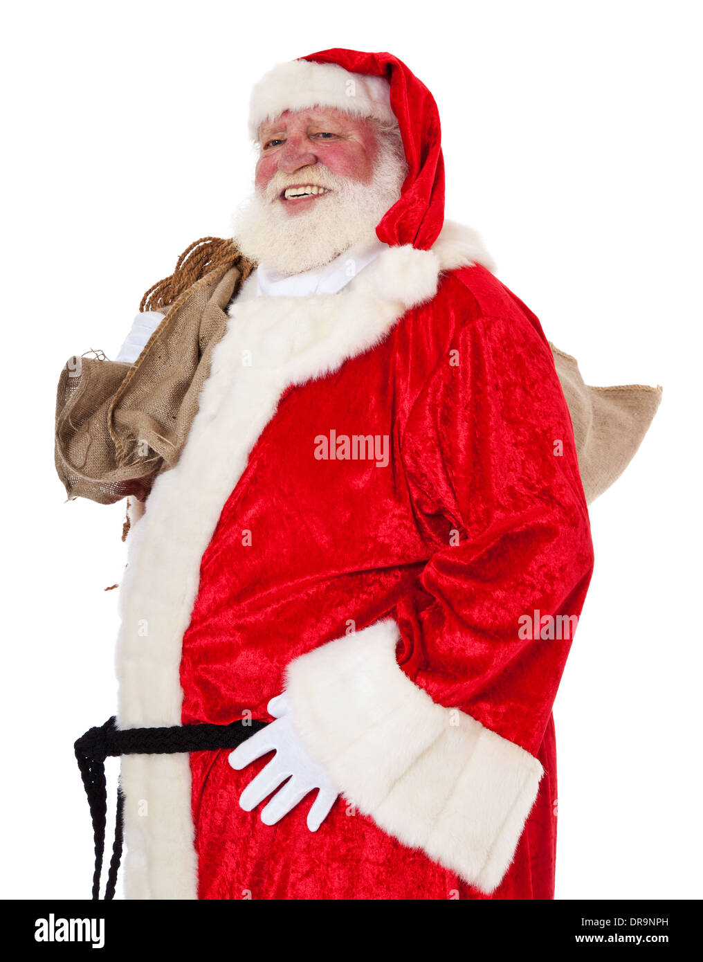 Santa Clause in authentic look. All on white background Stock Photo - Alamy
