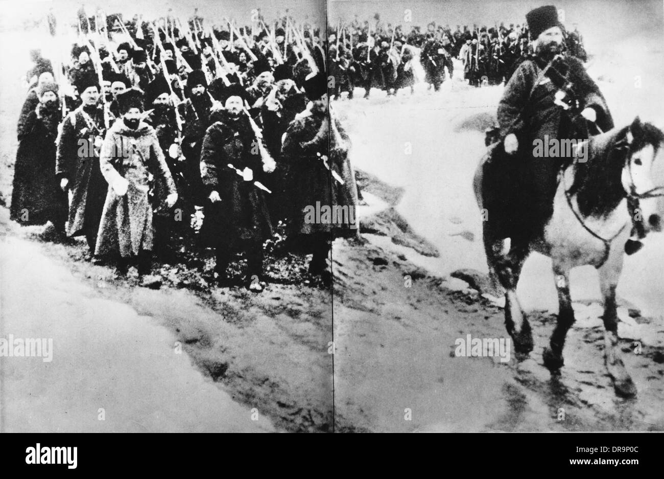 Siberian troops 1914 Stock Photo - Alamy