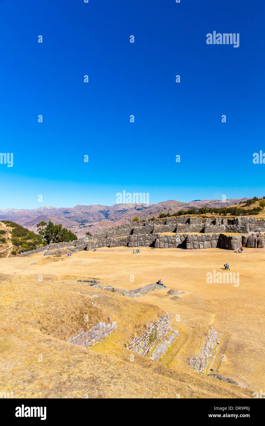Inca Wall in SAQSAYWAMAN Peru South America. Example of polygonal ...