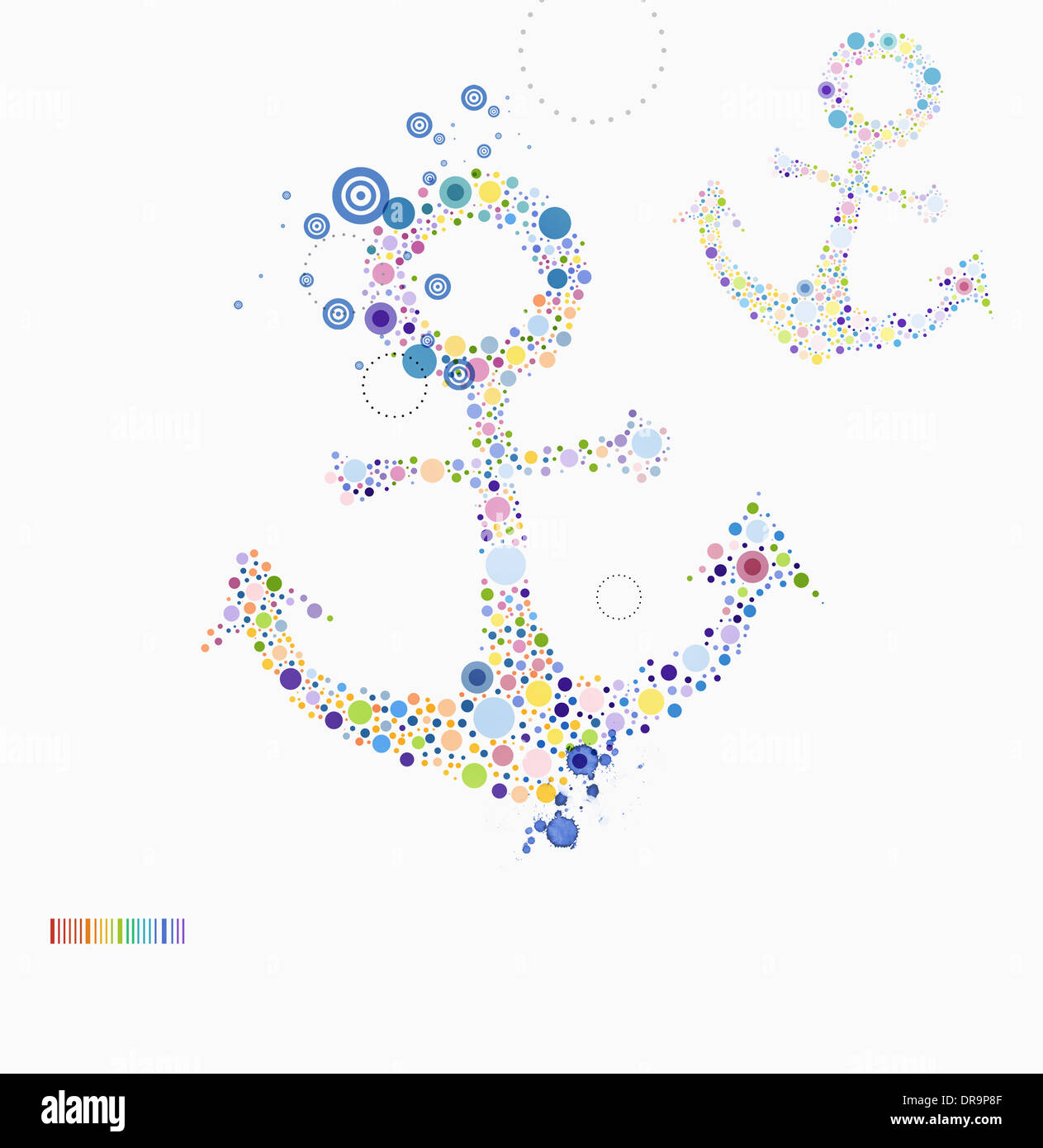 a colorful illustration of two anchors Stock Photo - Alamy