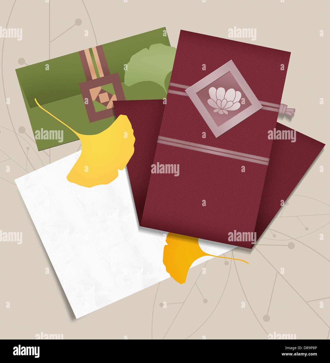 an illustration of paper and cards Stock Photo - Alamy